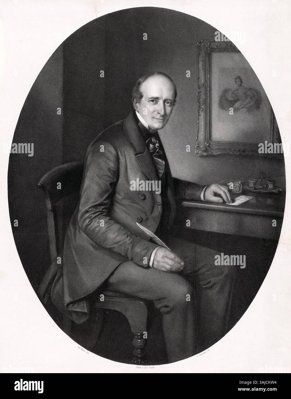 'Bildnis von Jacob Eduard Beer' is a portrait of the scholar Jacob ...