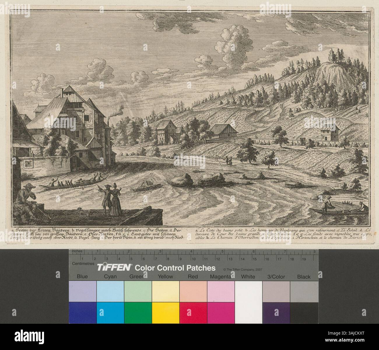 An anonymous artist's 1732 etching, 'Seiten der kleinen Bädern ...