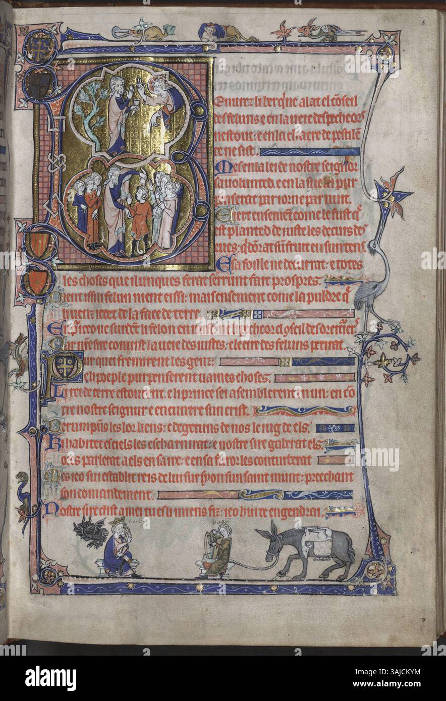 This illuminated manuscript page from the Isabella Psalter, created ...