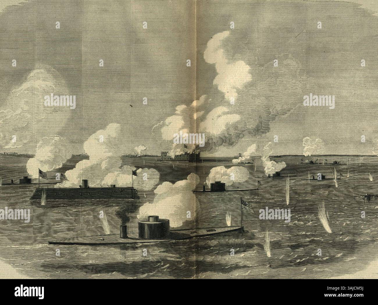 This illustration from 1863 shows the Union's attack on Confederate ...
