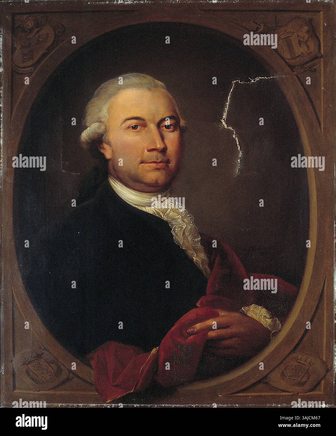 Portrait of Johan van Melvill, painted by Ephraïm after Aert Schouman ...