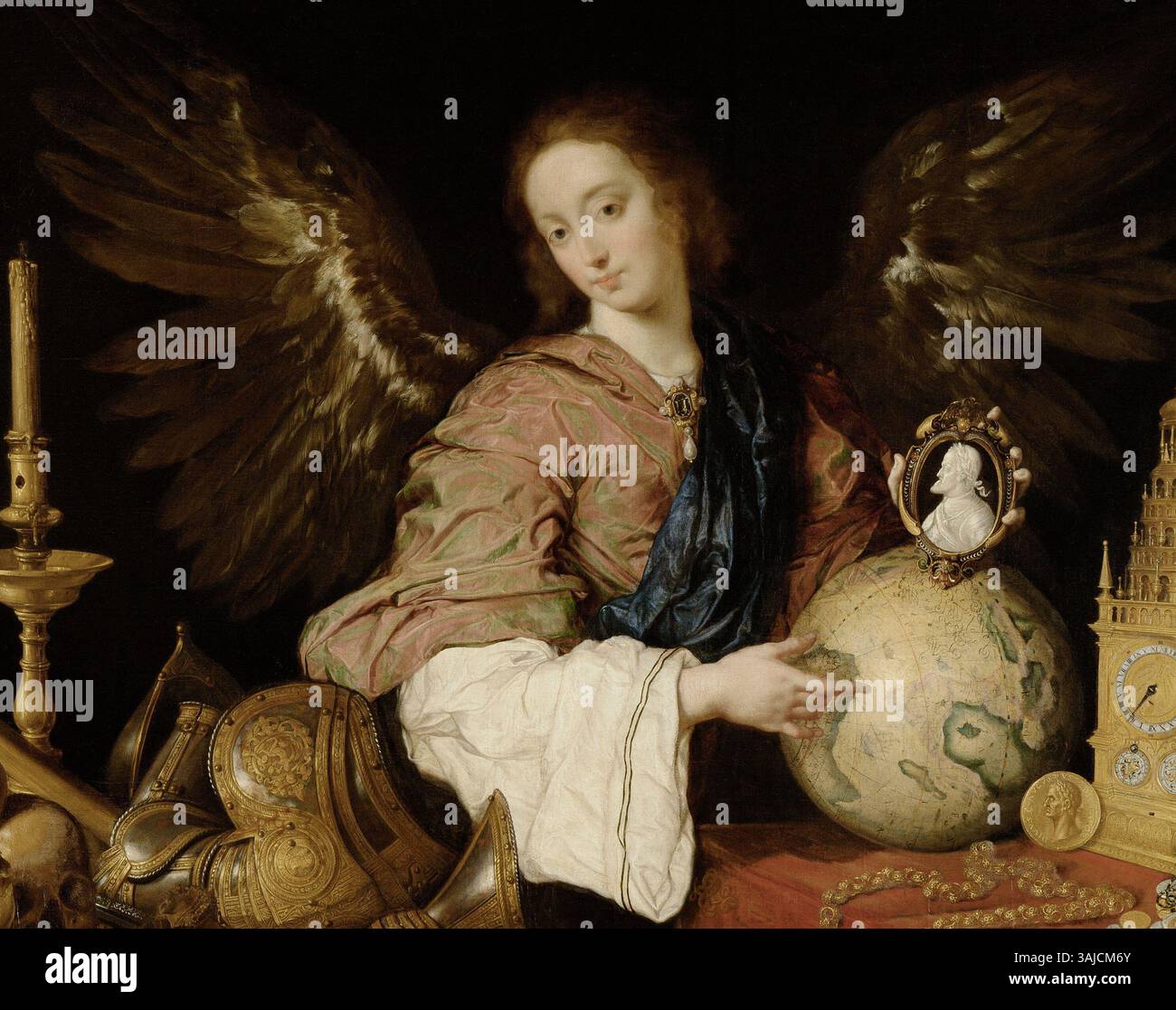 Antonio de Pereda's 'Allegory of Vanity' (1632-1636) features an angel ...