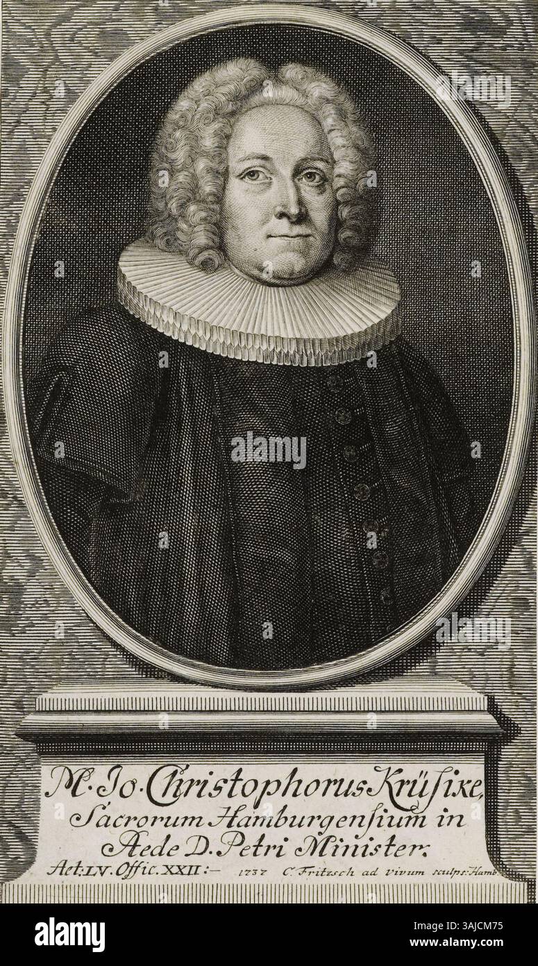 This 1737 copper engraving by Christian Fritzsch depicts M. Jo ...