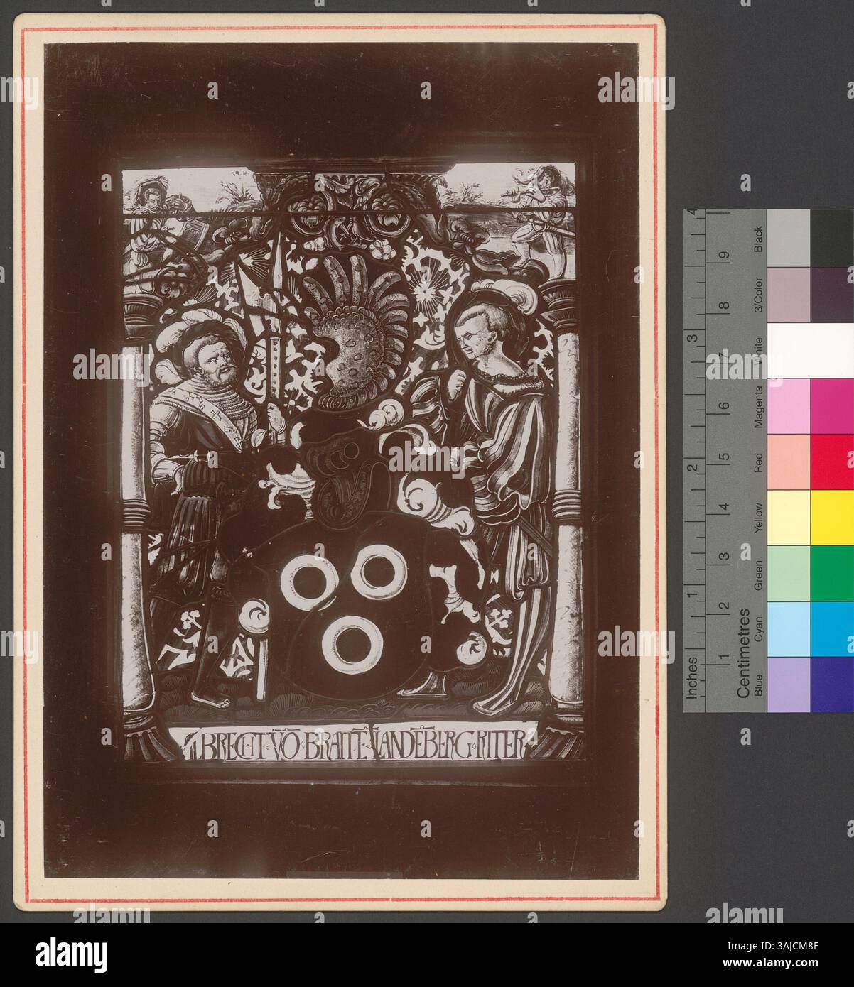 The stained glass window No. 143 depicts the coat of arms of the Zurich ...