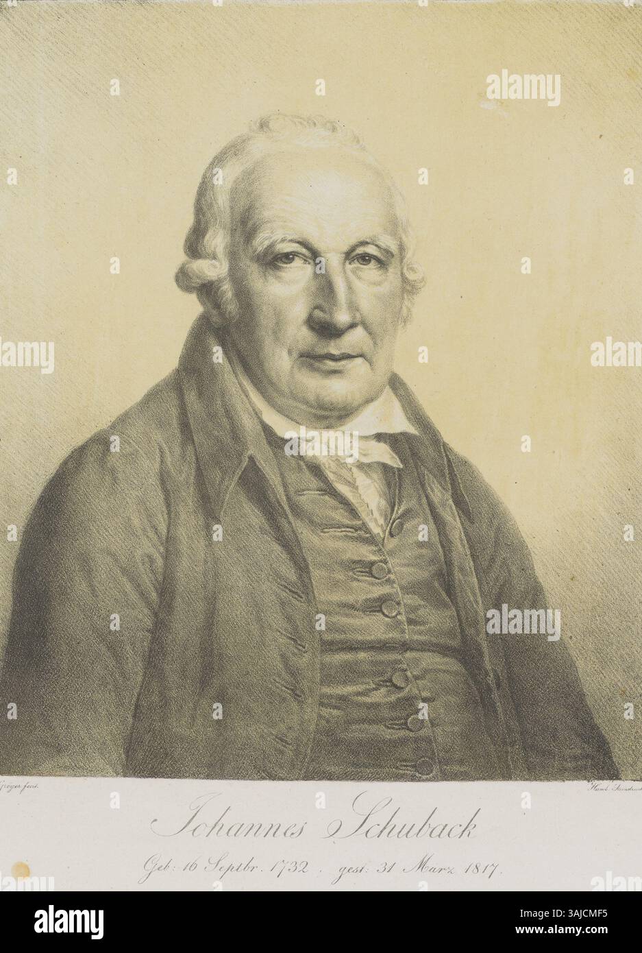 Portrait of Johannes Schuback, created by Friedrich Carl Gröger, housed ...