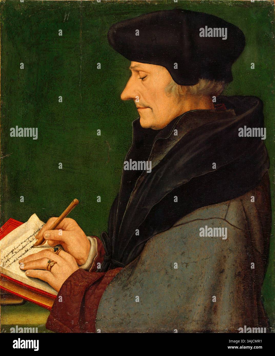 Portrait of Desiderius Erasmus by Hans Holbein the Younger, painted in ...
