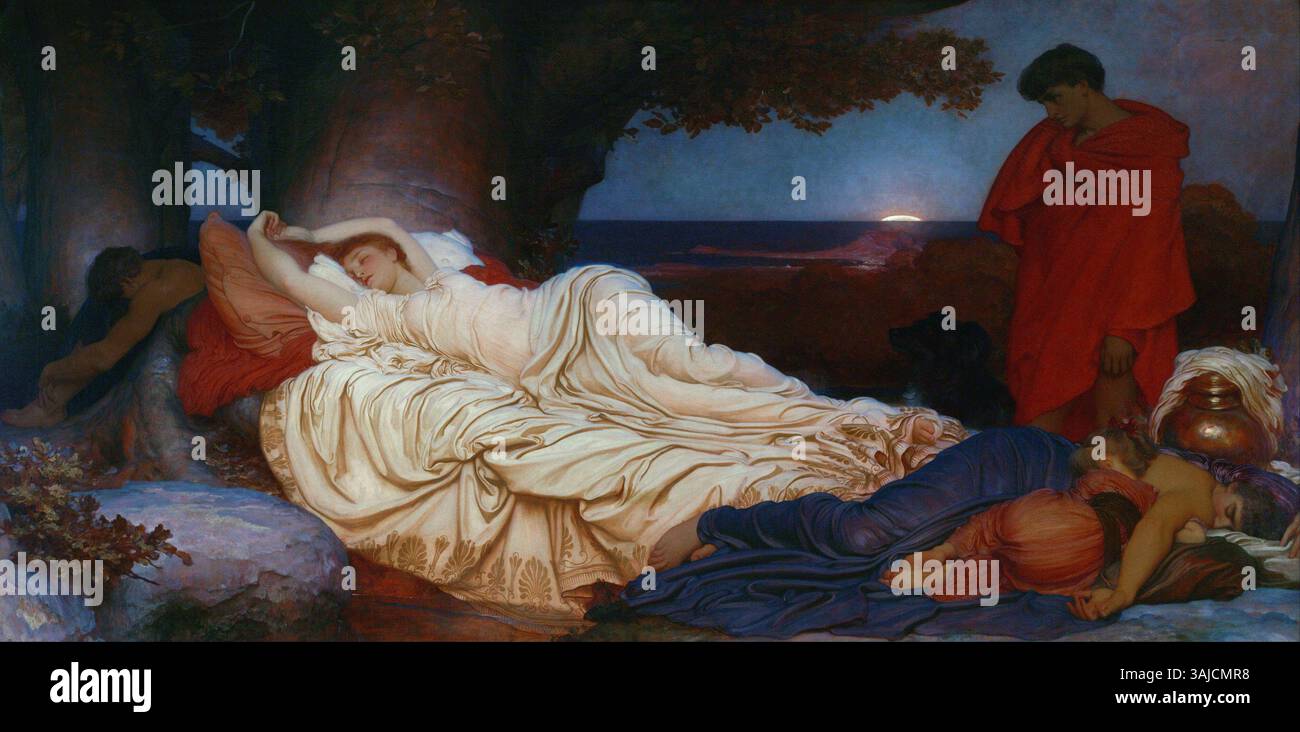 Lord Frederic Leighton’s 1884 painting 'Cymon and Iphigenia' depicts ...