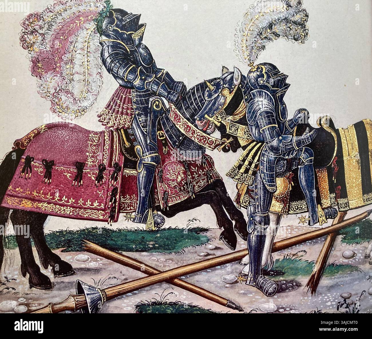 Miniature (folio 236) from the Freydal Tournament Book, illustrating ...