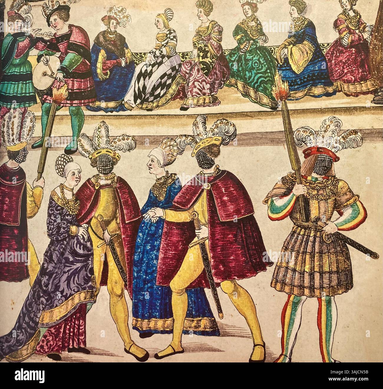 Miniature from the Freydal Tournament Book (folio 108), in the ...