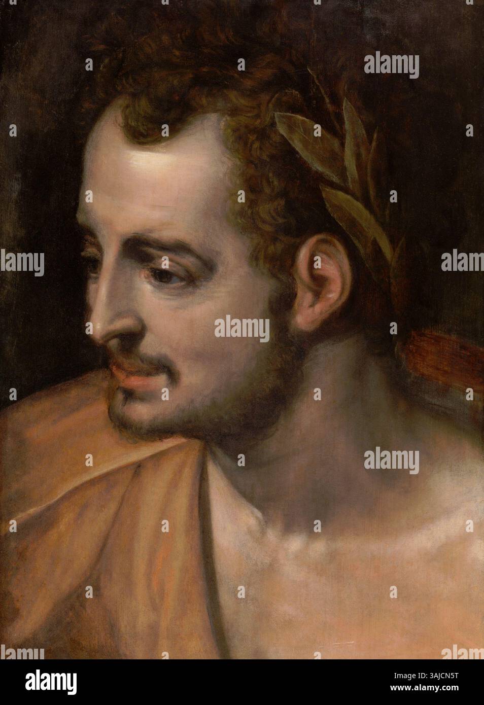 'Head Study of a Roman Emperor' by Frans Floris (circa 1530-1570) is a ...