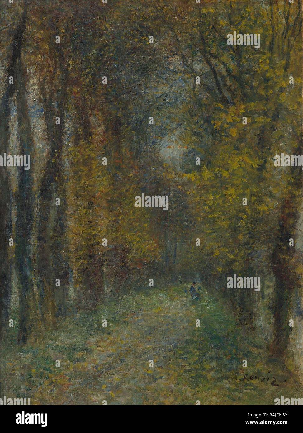 Pierre-Auguste Renoir's 1872 painting 'Verschattete Allee' (Shaded Path ...