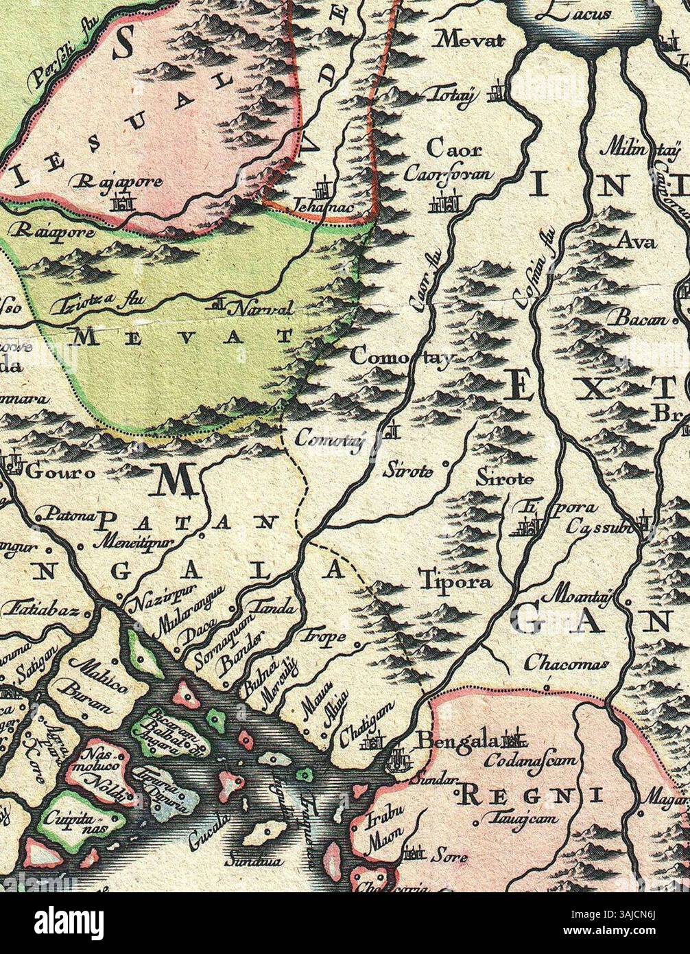 Matthäus Seutter (1678–1757) created an 18th century map of the Mughal ...