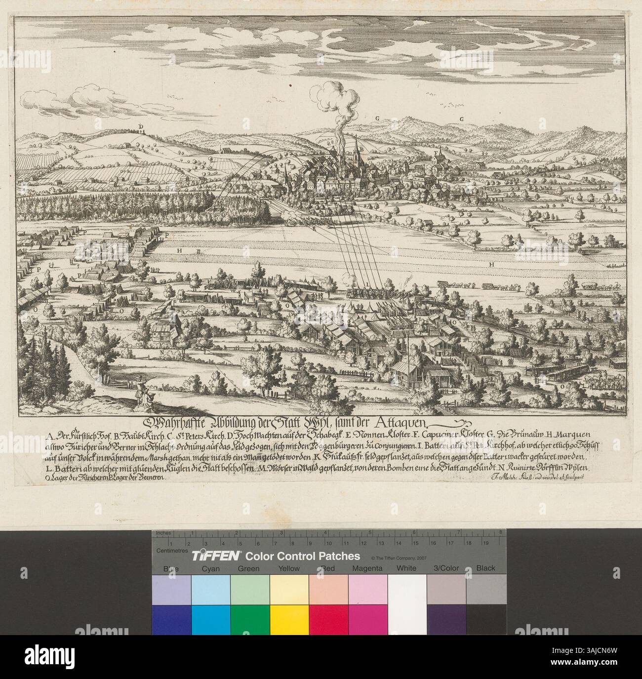 This 1712 engraving by Johann Melchior Füessli depicts the city of Wül ...