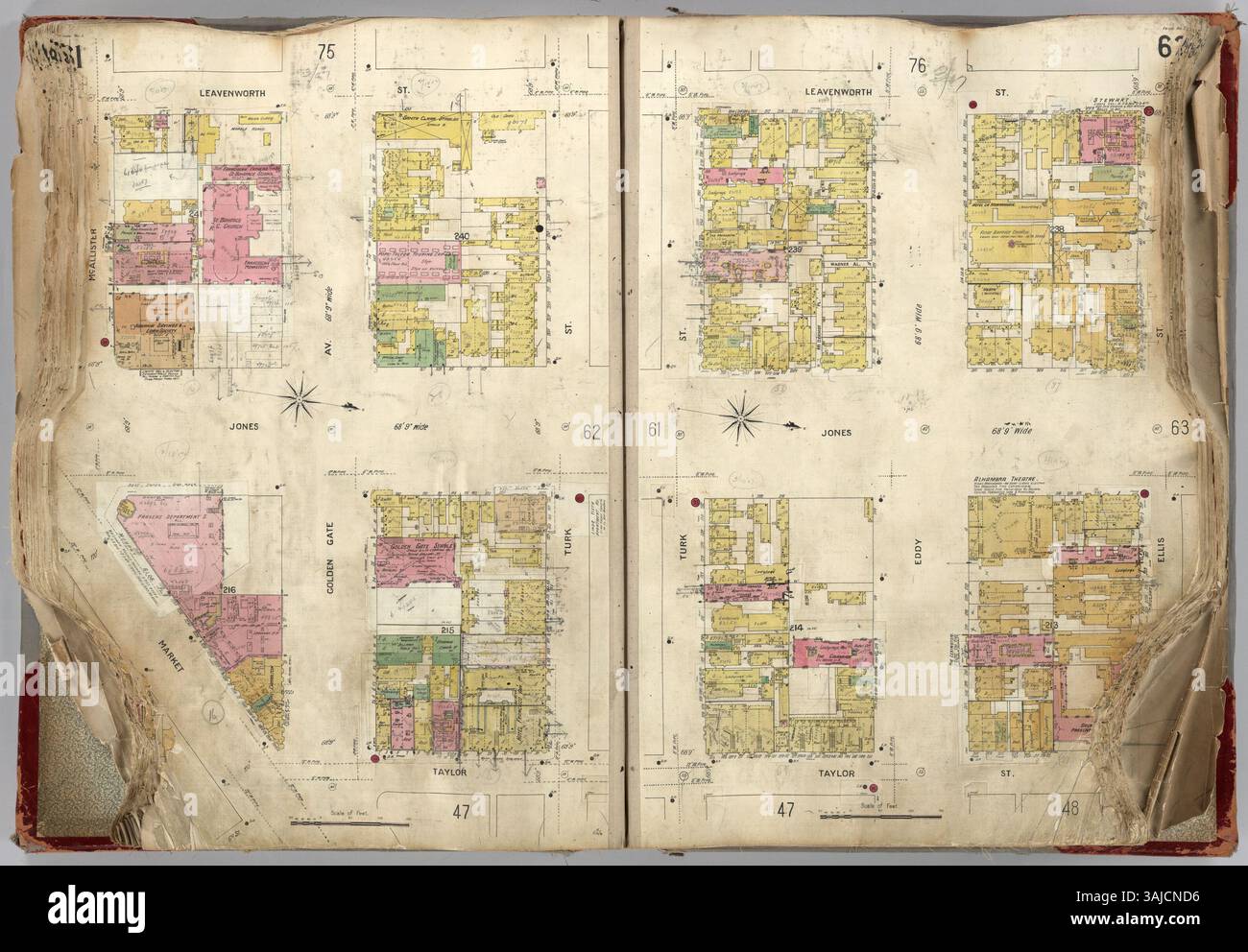 This 1905 San Francisco Sanborn Insurance Map Atlas provides full-color ...