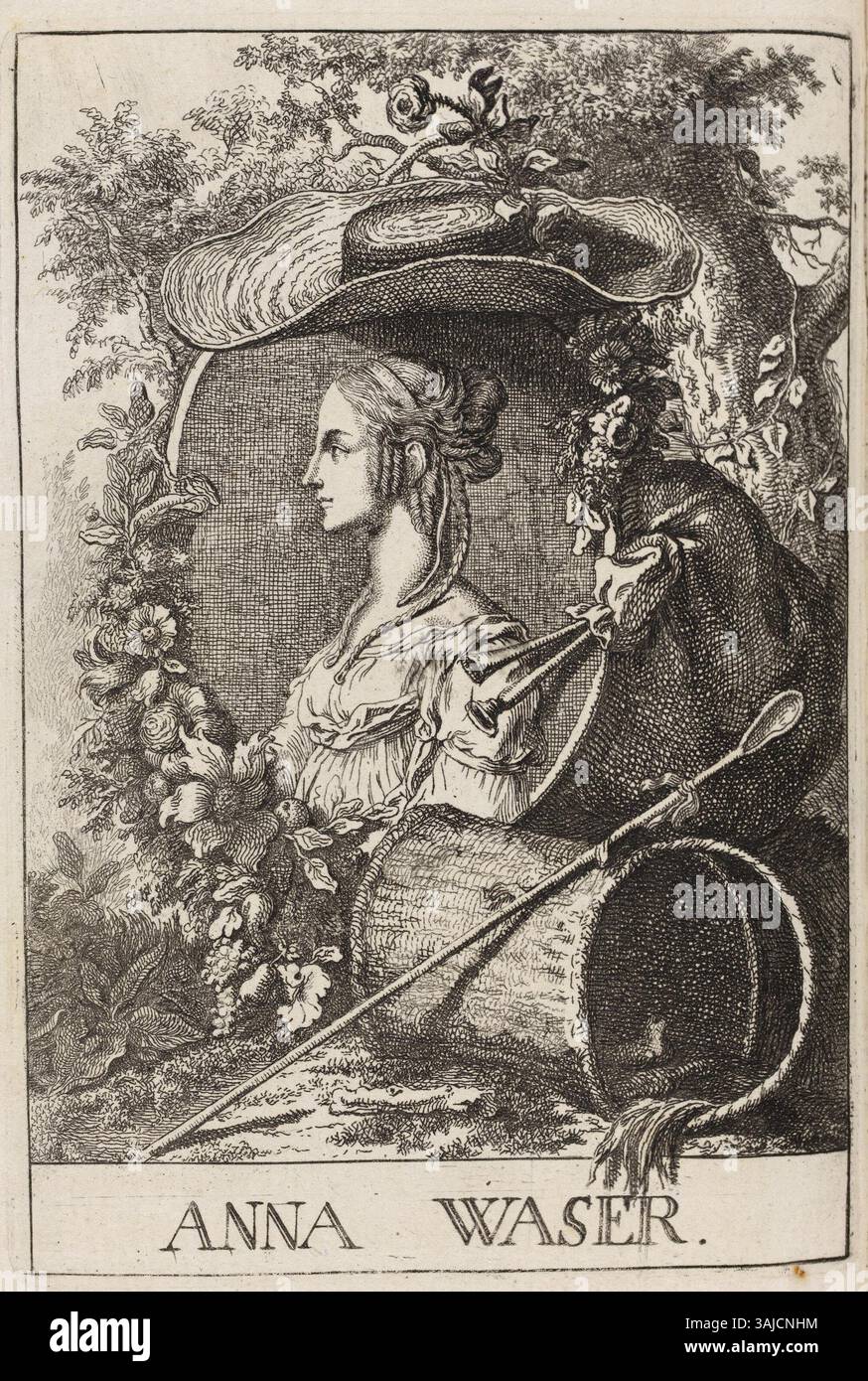 This 1757 portrait of Anna Waser, created by Johann Caspar Füssli, was ...