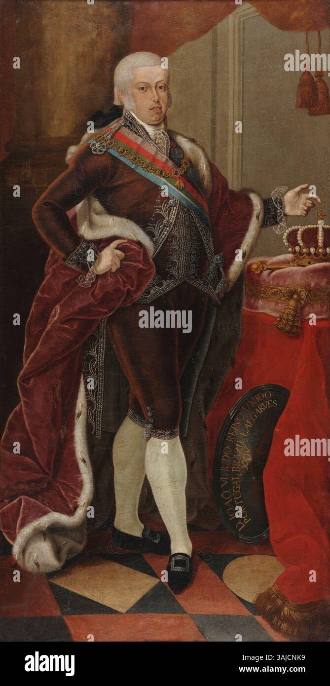 'Portrait of King João VI of Portugal', an oil painting from the 18th ...