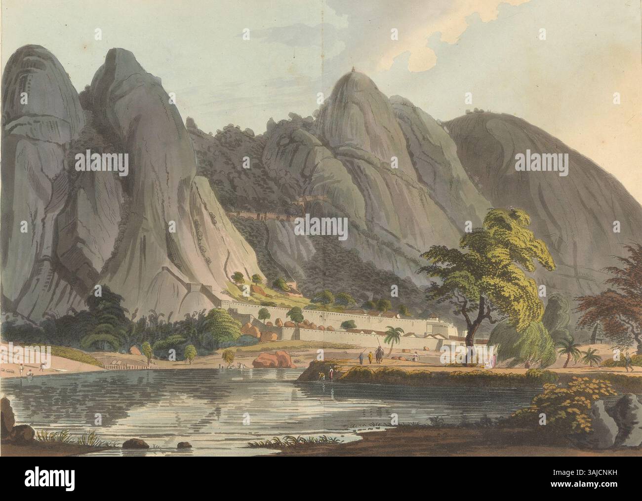 The 'South View of Sewandroog' from 1805, by John William Edy and ...