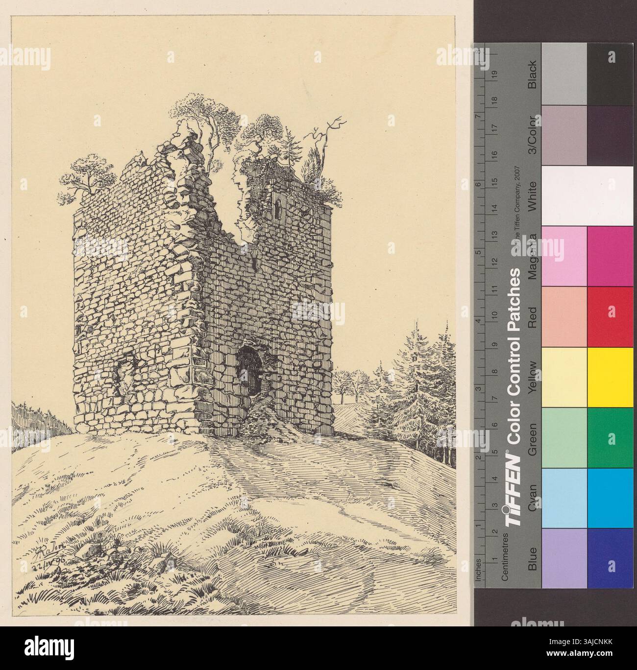 This 1896 illustration by Johann Rudolf Rahn depicts an exterior view ...