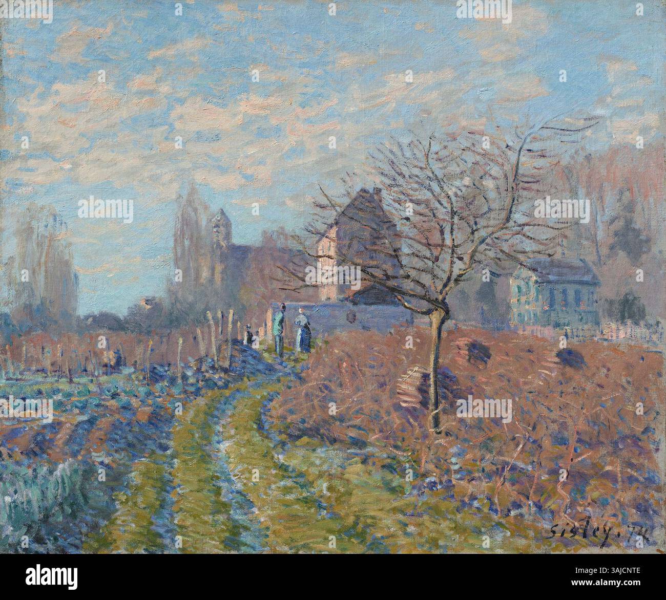Alfred Sisley’s 1874 painting, 'White Hoarfrost, Saint Martin’s Summer ...