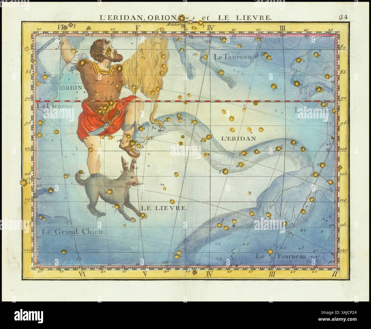 John Flamsteed’s 1776 chart illustrating the constellations Eridanus ...