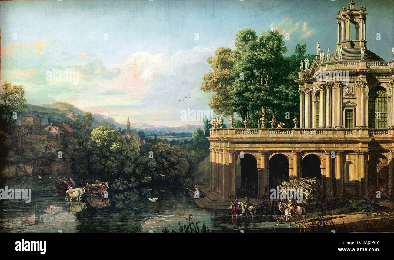 This 1765-1766 painting by Bernardo Bellotto, titled 'Architectural ...