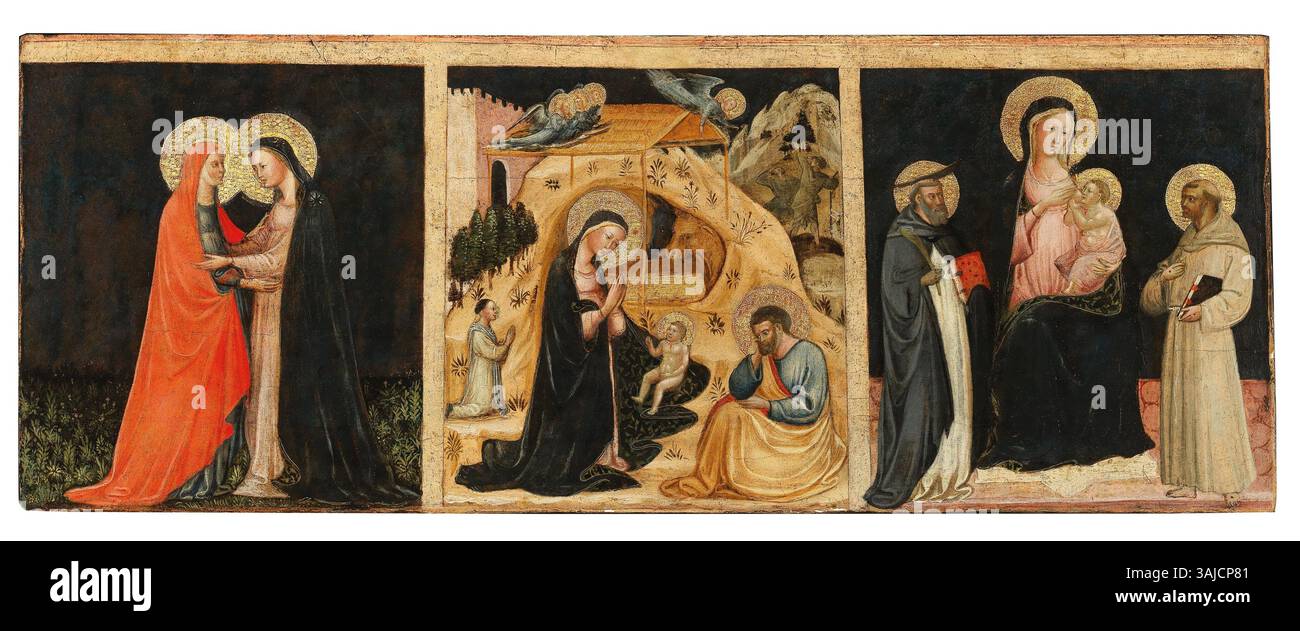 This 15th-century painting attributed to the Master of the Johnson Triptych depicts the ...