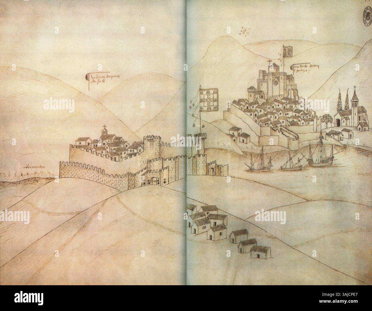 The depiction of Tui and Valença in the 'Livro das Fortalezas' by ...