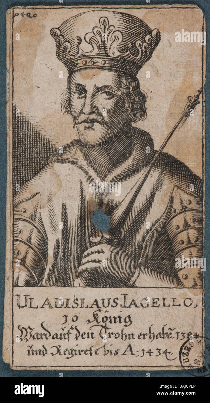 Painting depicting Jogaila, Grand Duke of Lithuania and King of Poland ...