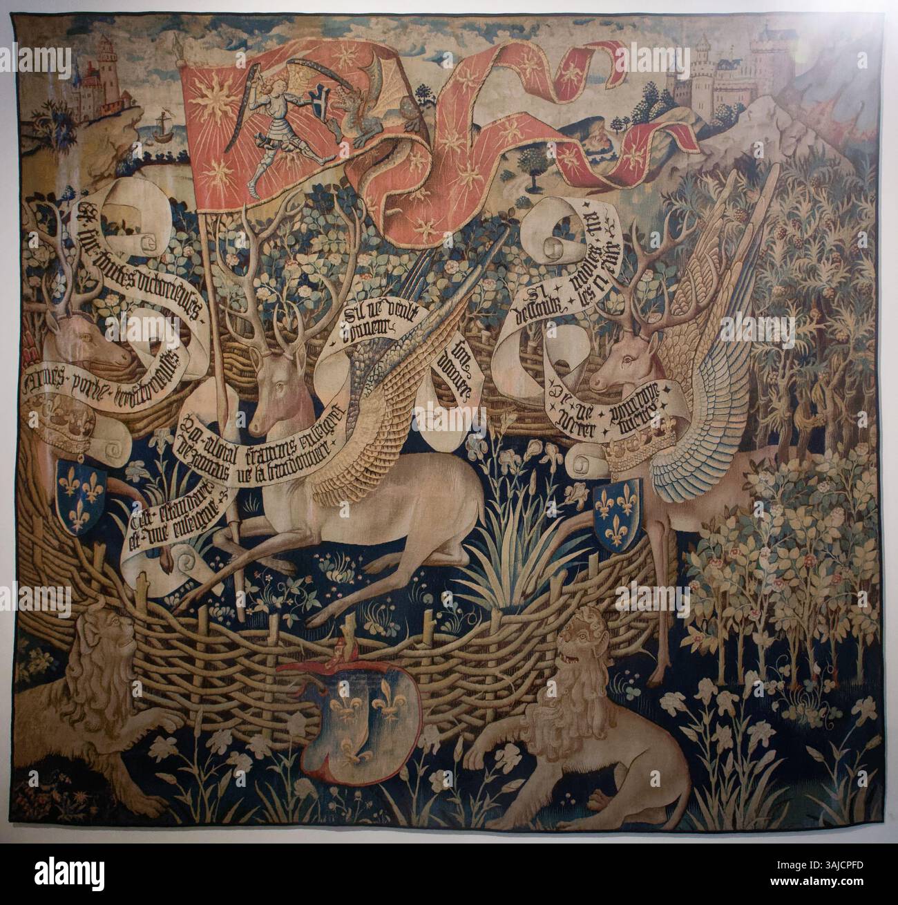 This 15th-century tapestry, known as the 'Tapestry of the Winged Deer ...
