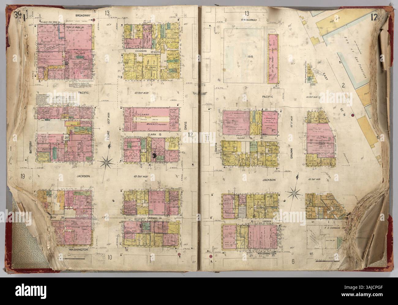 The San Francisco Sanborn Insurance Map Atlas, 1905 edition, features ...