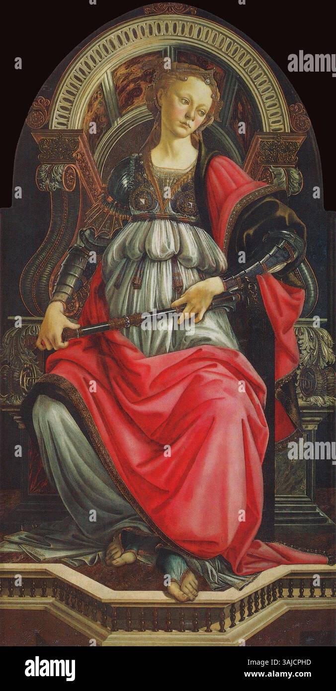 Sandro Botticelli's *Fortitudo* is an allegorical painting of fortitude ...