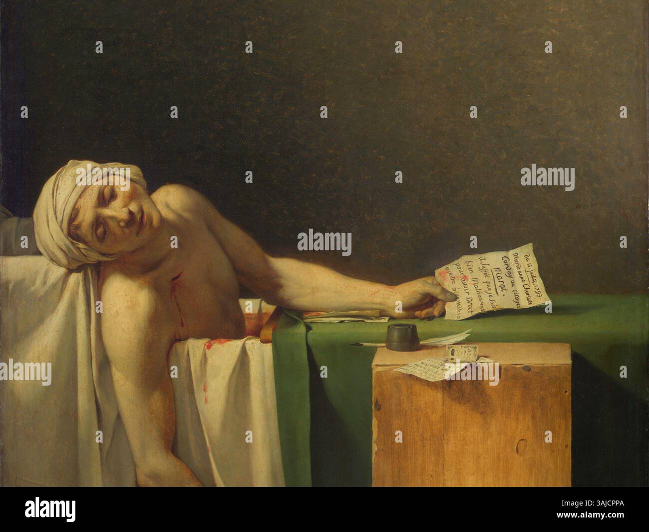 Jacques-Louis David’s iconic painting The Death of Marat (1793) depicts the assassination of ...