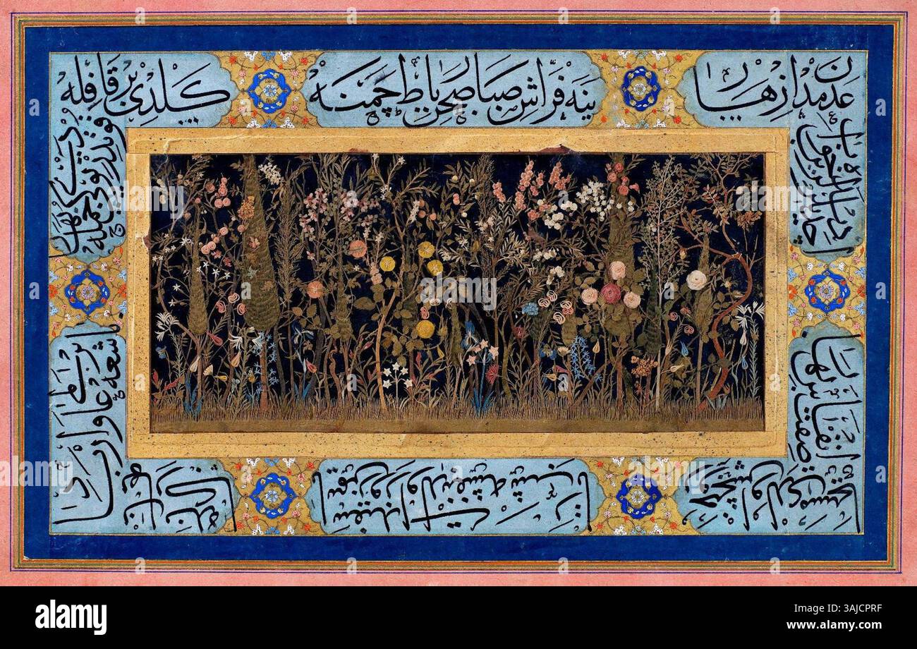 This 1561-1565 cut-paper artwork from the Nishapuri Album depicts a ...