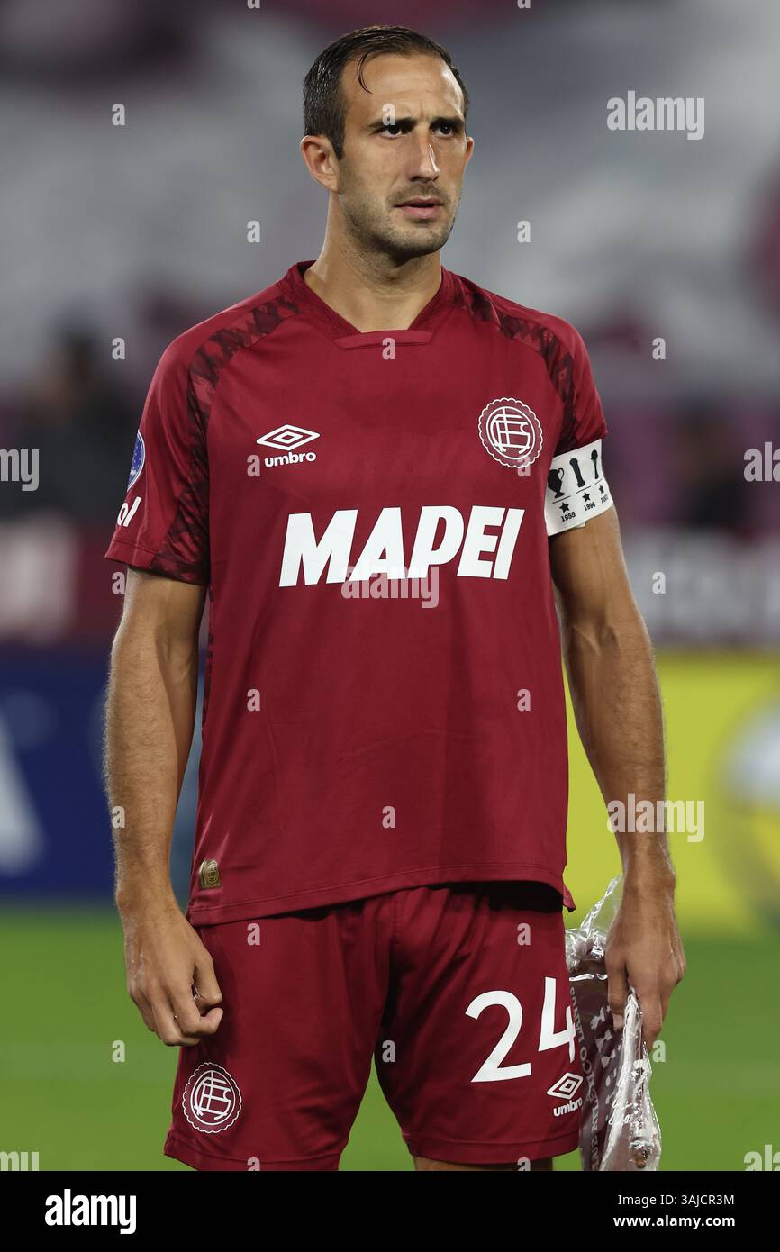 looks on before the CONMEBOL Copa Sudameridana match, between Argentina ...