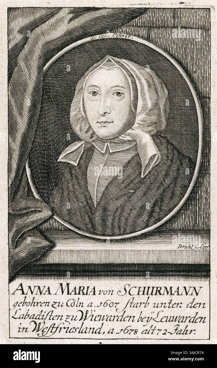 This copper engraving of Anna Maria van Schurmann, created by Johann ...