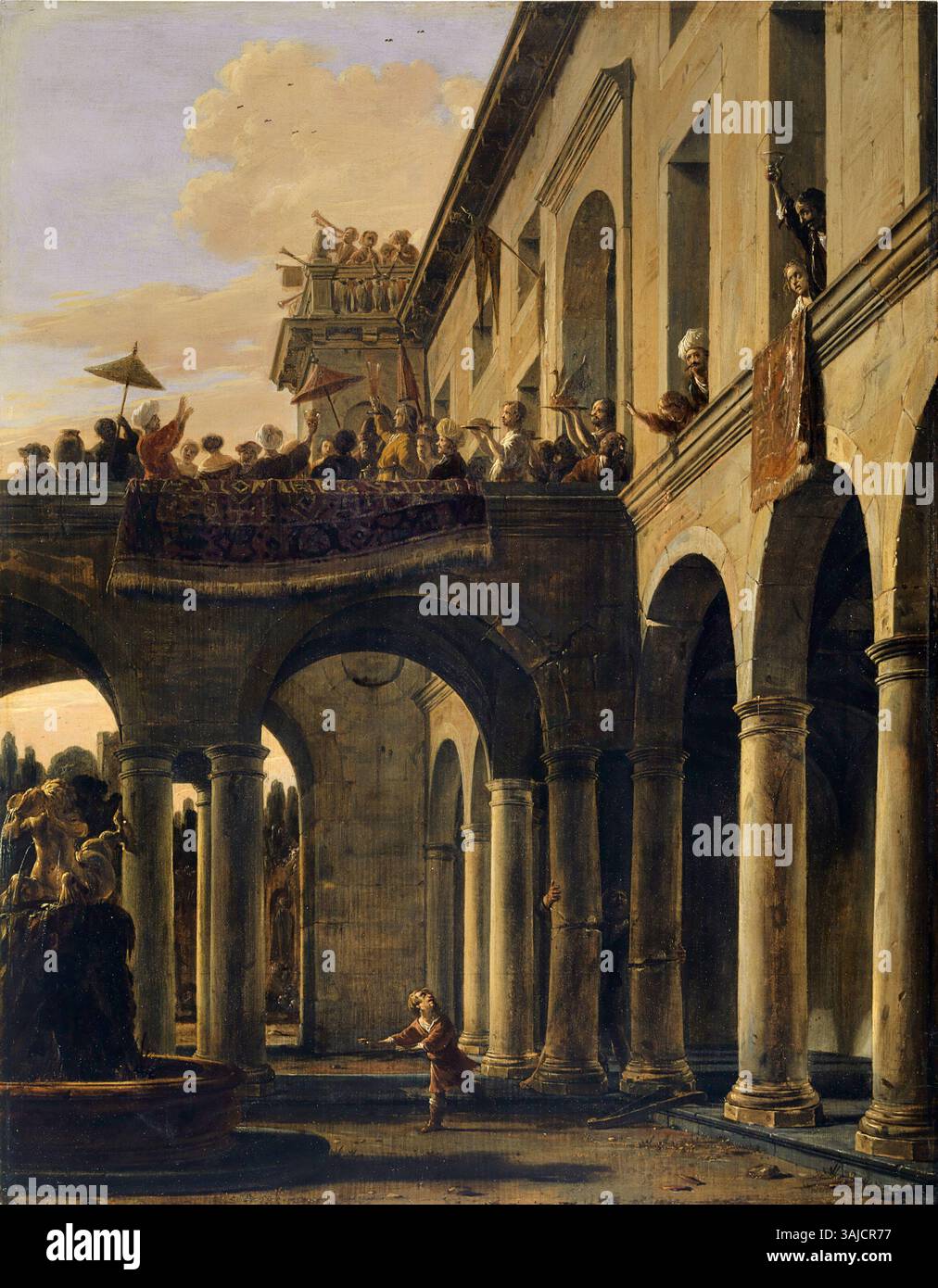 Salomon de Bray’s 1659 painting Samson destroying the Temple of Dagon ...