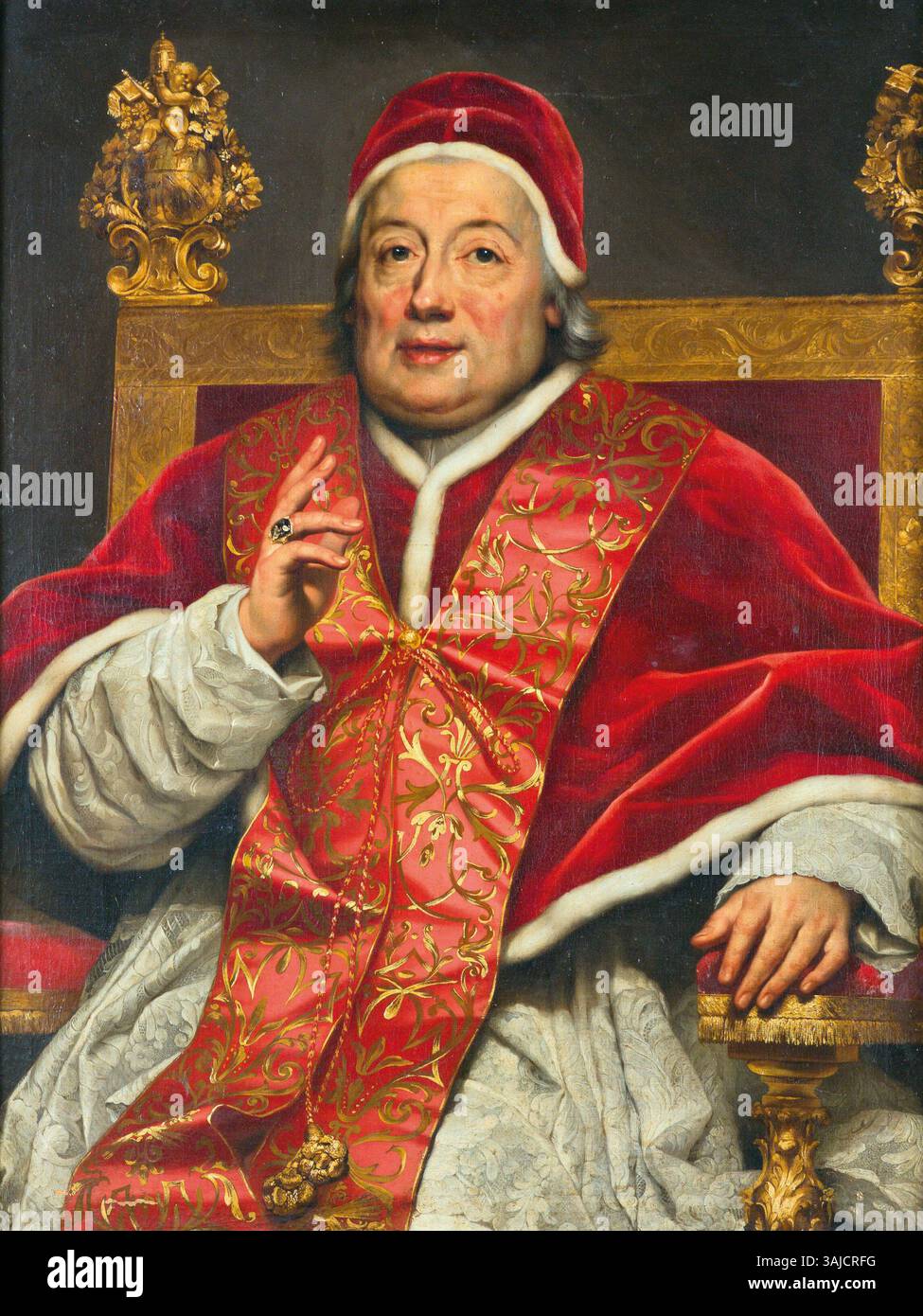 Portrait of Pope Clement XIII Rezzonico painted by the circle of Anton ...