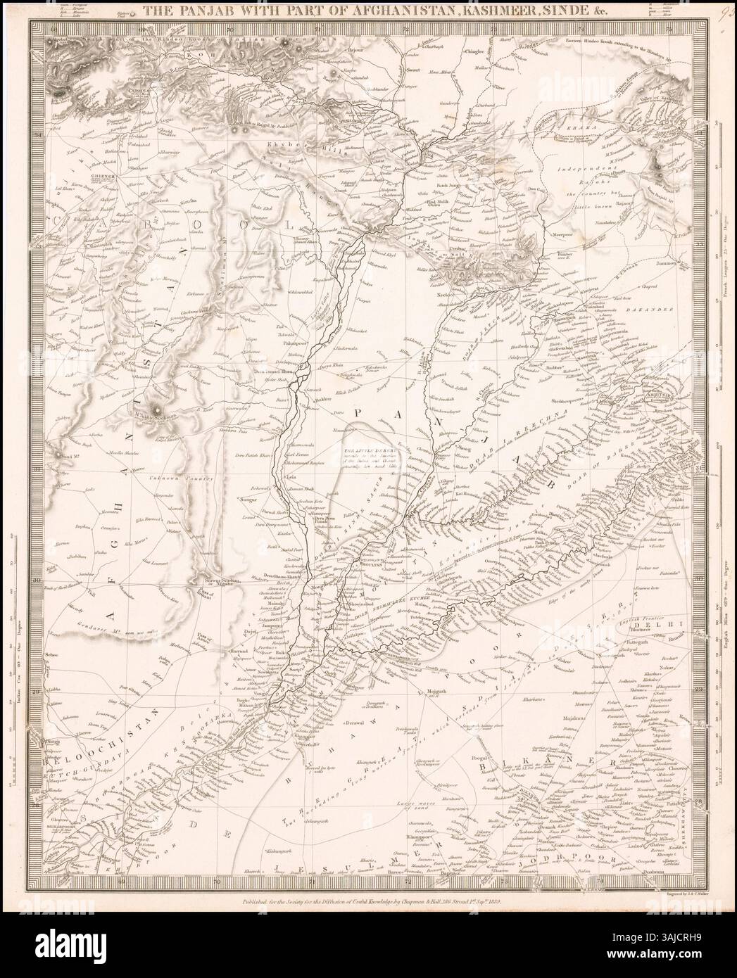 An 1839 map by the Society for the Diffusion of Useful Knowledge (SDUK ...