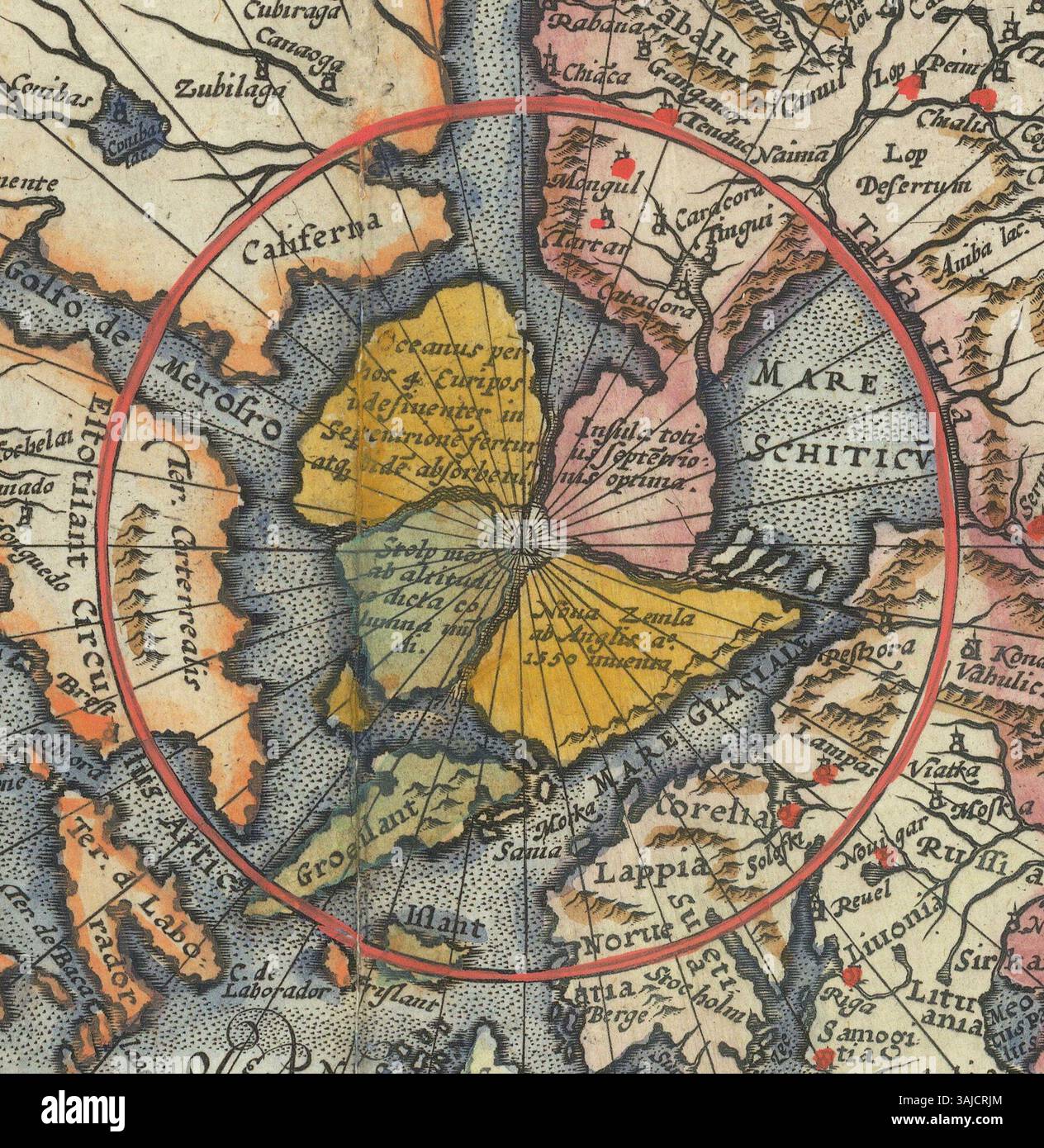 A 1593 world map by Cornelis de Jode, featuring a unique depiction of ...