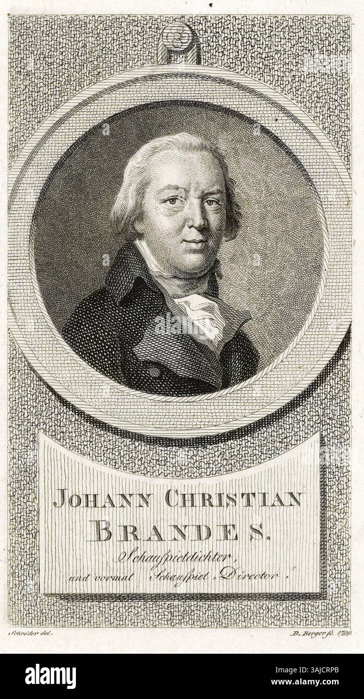 This portrait of Johann Christian Brandes, created in 1799 by Daniel ...