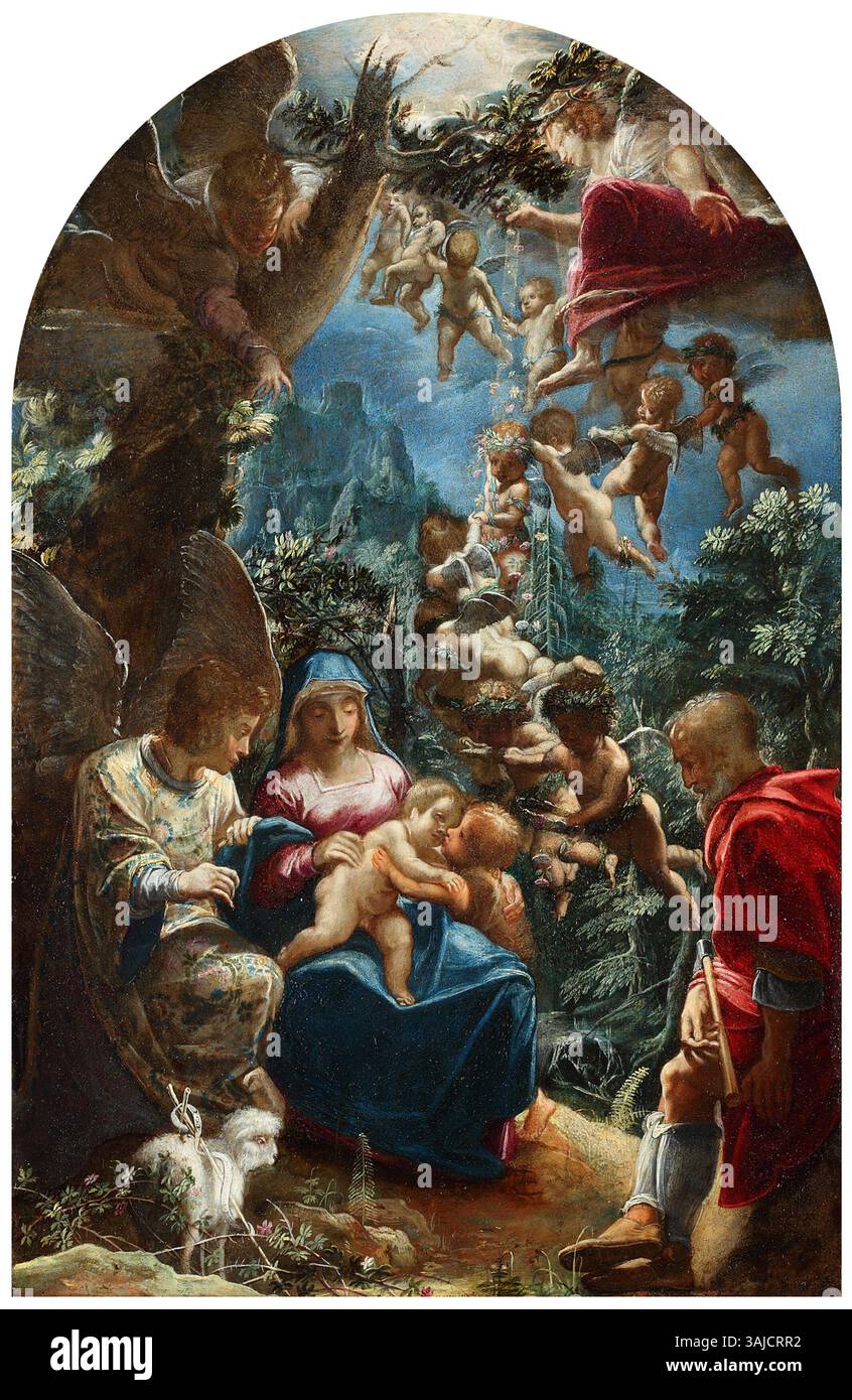 Adam Elsheimer, The Holy Family with the infant John the Baptist and ...