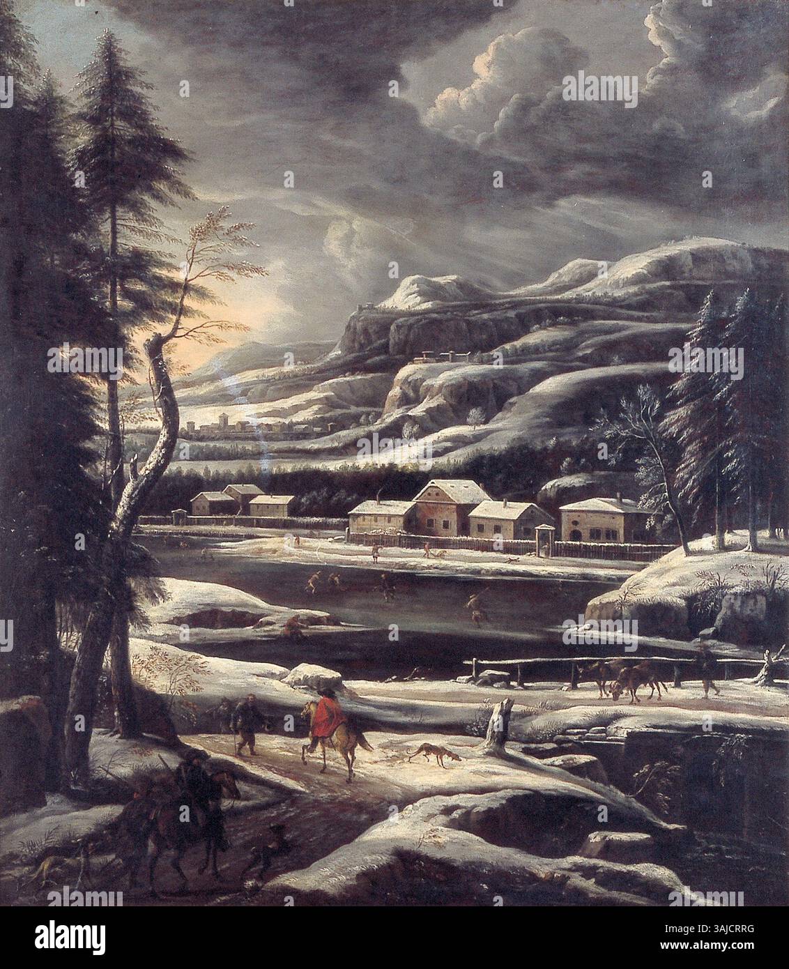 Willem van Bemmel’s 'Winterlandschap' is a 17th-century oil painting ...