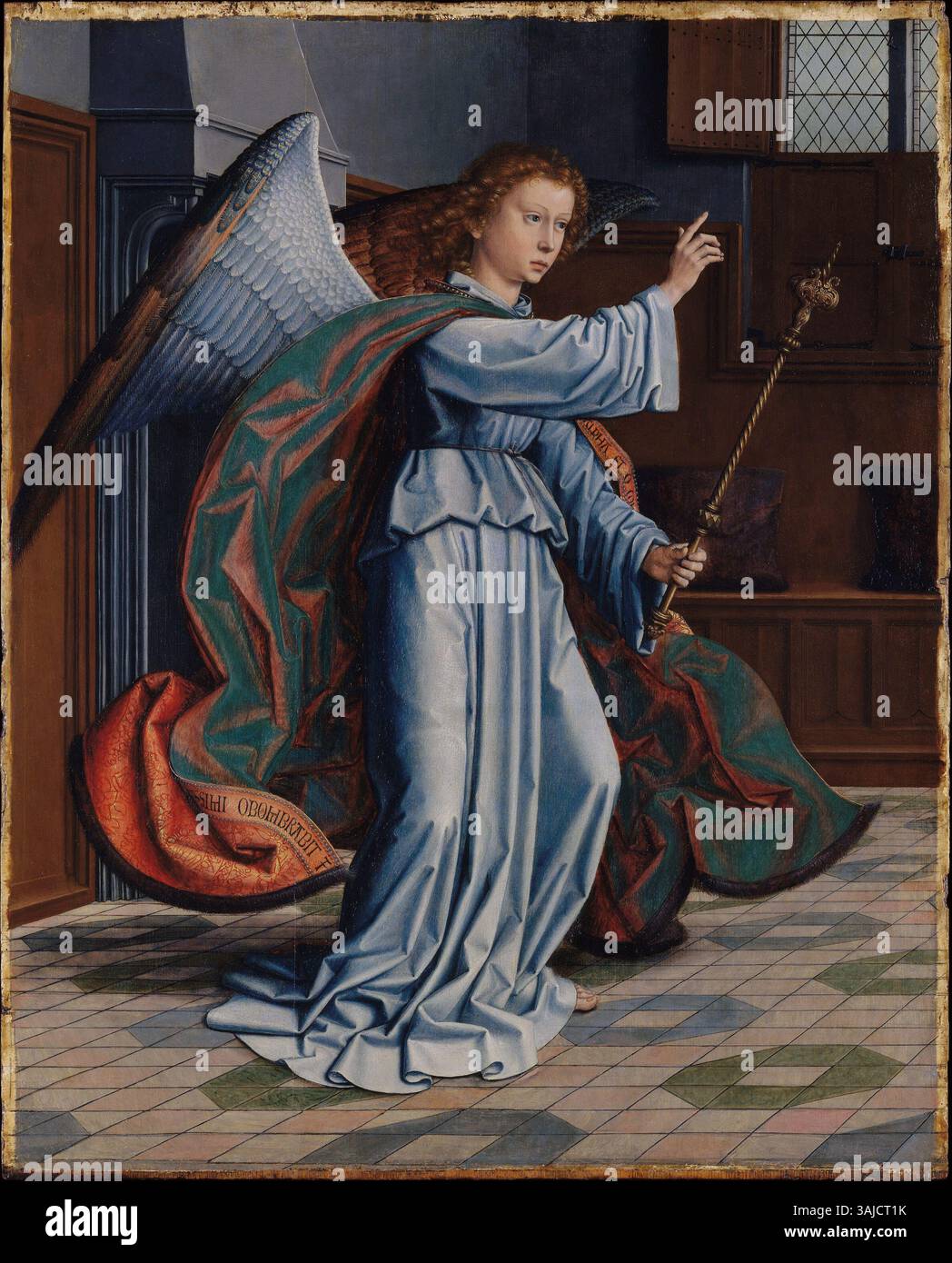The Annunciation, an oil on panel painting by Gerard David (circa 1450/ ...