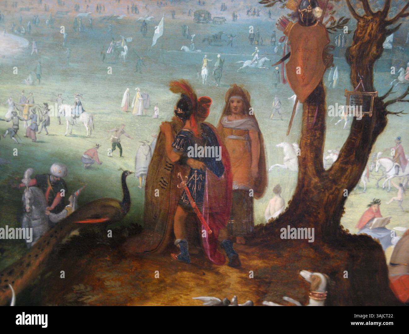 Sebastian Vrancx's 1597 oil painting shows Aeneas meeting his father ...