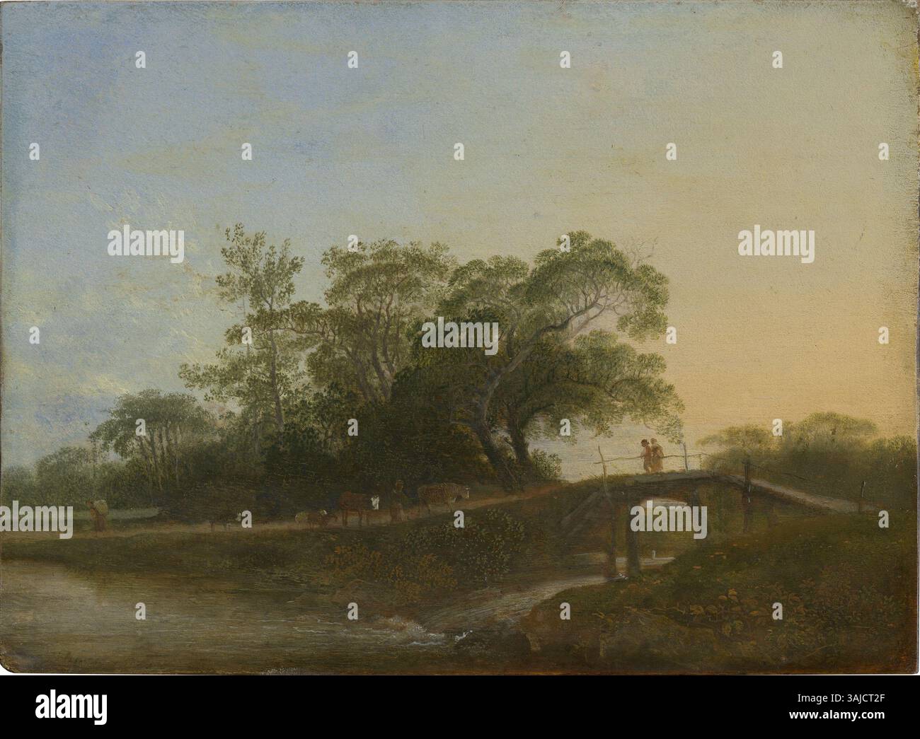 A landscape painting by Johann Christian Klengel, featuring a ...