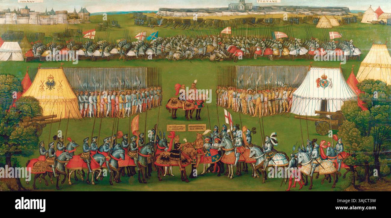 This 16th-century painting depicts the historic meeting between Henry ...