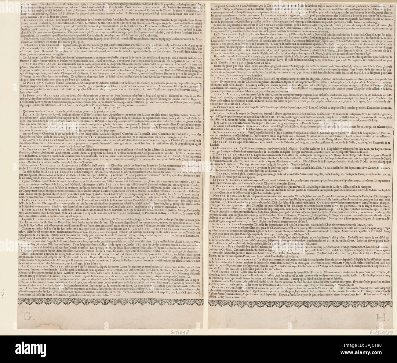 This section of text accompanying the Vassallieu map of Paris provides ...