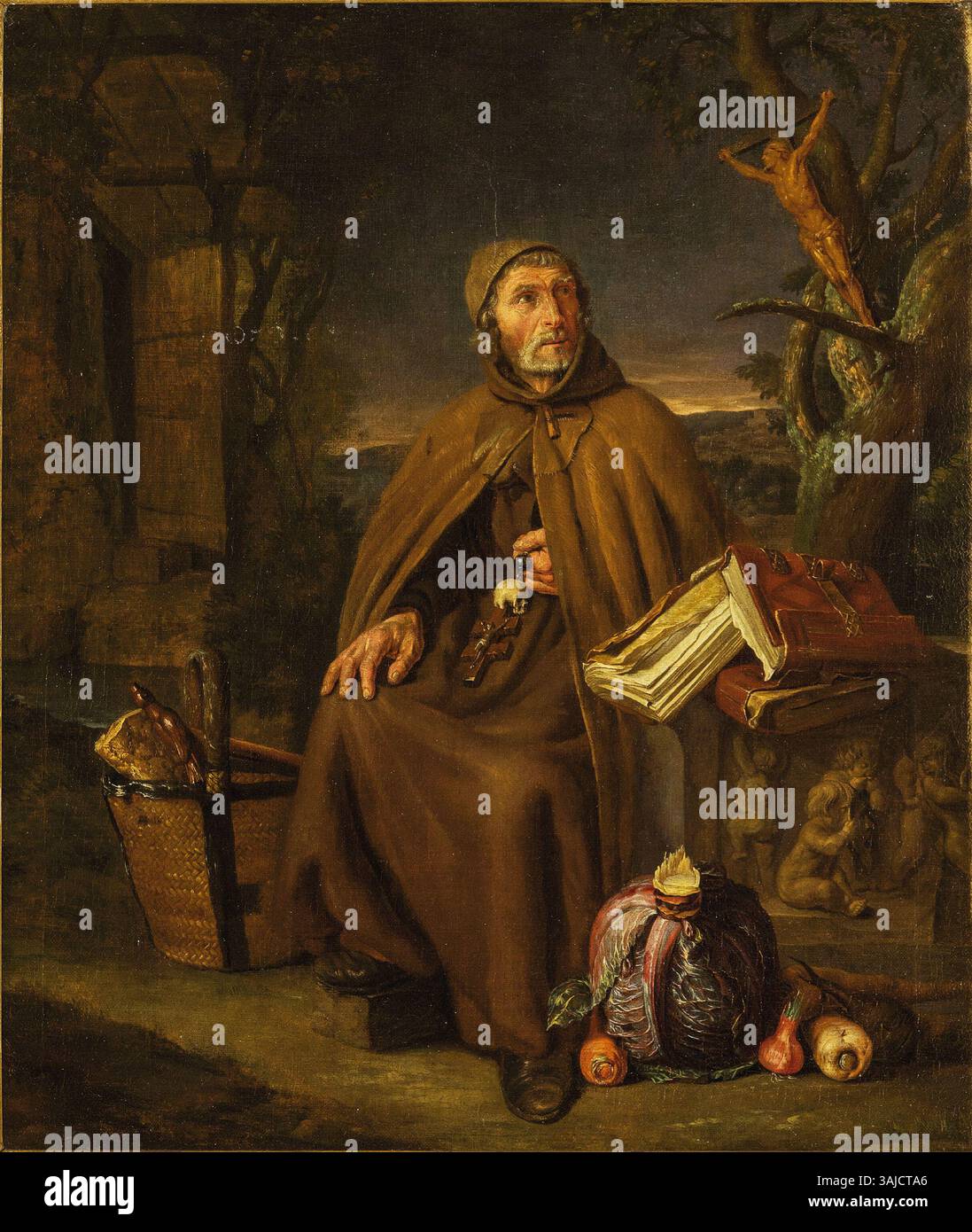The oil painting Friar with Cross of Caravaca by Pieter Snyers, created ...