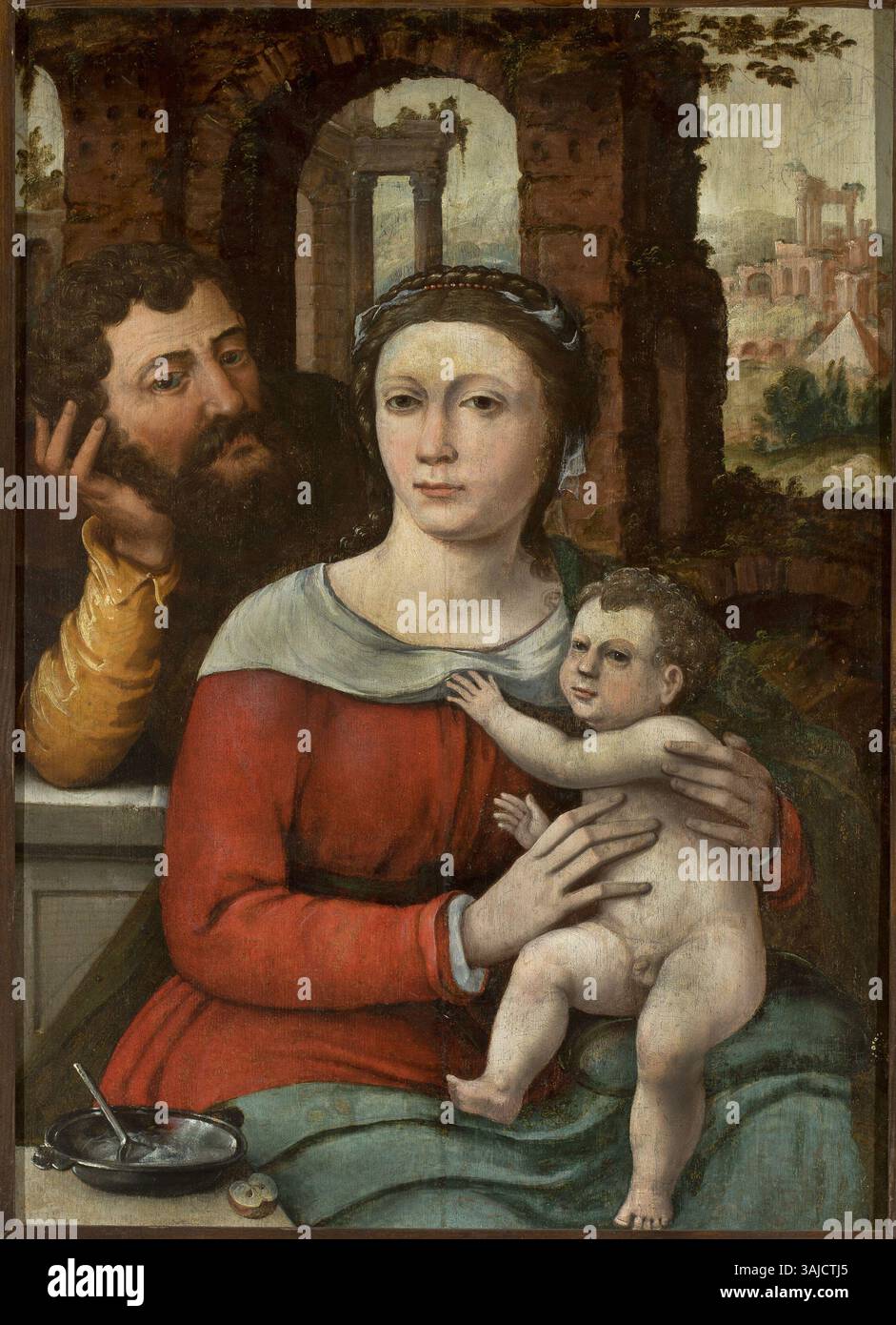 A religious painting from between 1570 and 1590, depicting the Holy ...