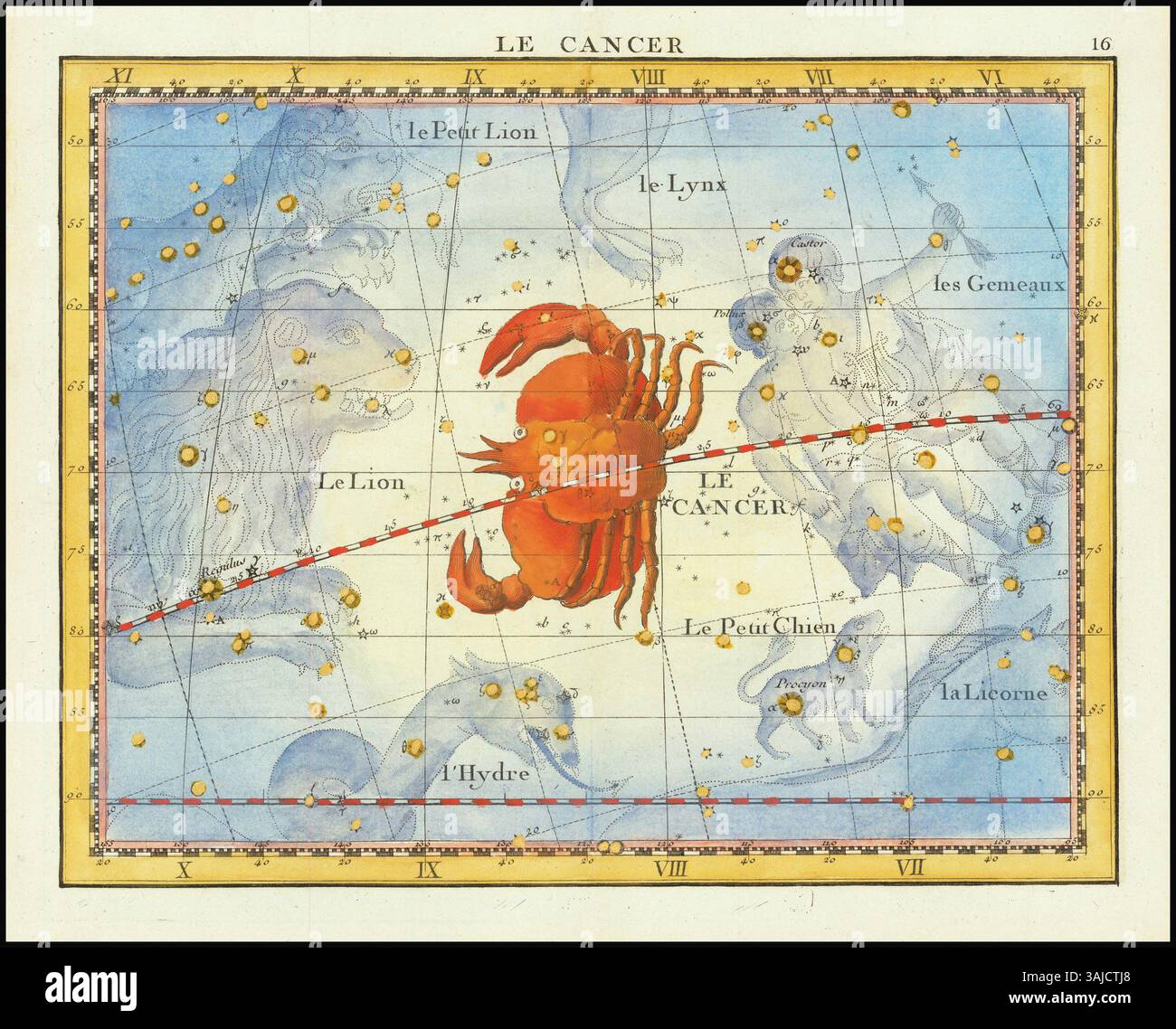 A 1776 celestial chart from Fortin's Atlas Celeste de Flamsteed ...